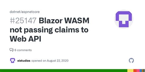 Blazor WASM Not Passing Claims To Web API Issue Dotnet Aspnetcore GitHub