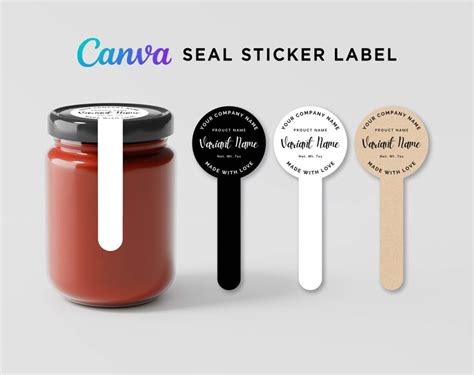 Printable Tamper Seal Sticker Label Design Handmade Seal Sticker Lollipop Shape Label