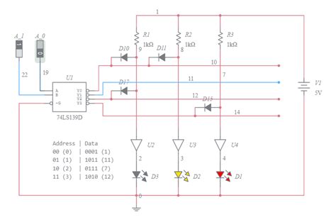 Decoder Rom 1 Traffic Light Multisim Live