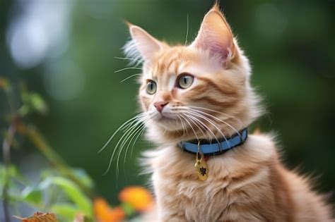Premium Ai Image A Kitten Wearing A New Collar Bell