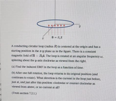 Solved A Conducting Circular Loop Radius R Is Centered At Chegg