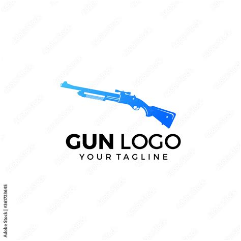 Gun Logo Template Military And Weapon Logo Design Vector Illustration