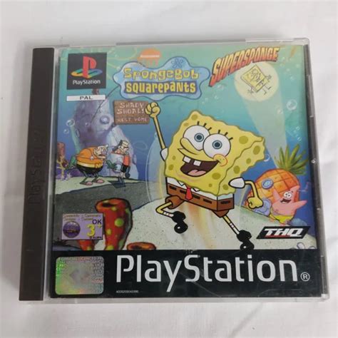 Spongebob Squarepants Supersponge Sony Playstation 1 Video Game 2001