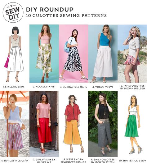 Diy Roundup 10 Culottes Sewing Patterns — Sew Diy