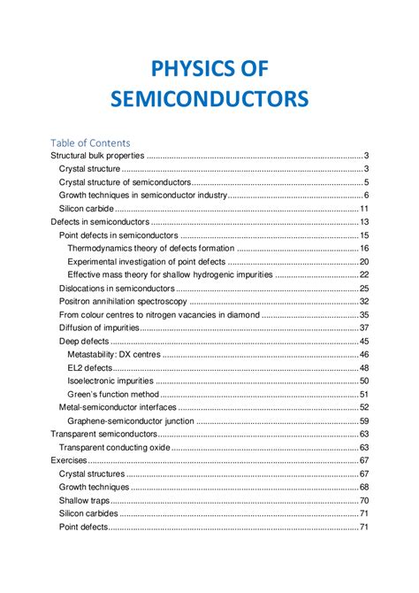 Physics Of Semiconductors Docsity