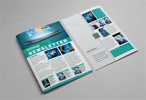 Technological Modern Newsletter Pages Print Templates GraphicRiver