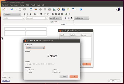 Bluegriffon Web — бесплатный Wysiwyg редактор для Windows Linux Mac