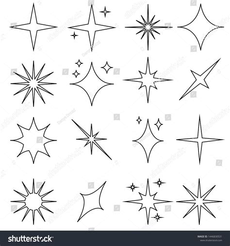 Sparkle Vector Icons Set