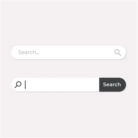 Conjunto De Barra De Pesquisa E Ilustra O De Elementos De Design De Interface Do Usu Rio Do