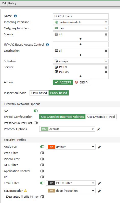 Solved Re Configuring Fortimail To Filter Incoming Email