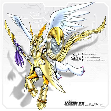 Nextdigimon Nefertimon Pegasmon Digimon Original Highres Armor Blonde Hair Centaur