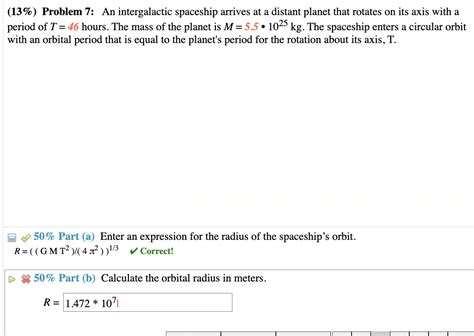 Solved 13 ﻿problem 7 An Intergalactic Spaceship Arrives