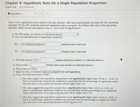 Solved Chapter Hypothesis Tests For A Single Population Chegg