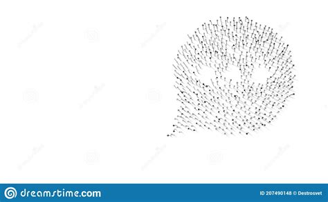 3d Rendering Symbol Of Rounded Chat Bubble Wrapped In Gold Foil On Dark Blue Background Stock