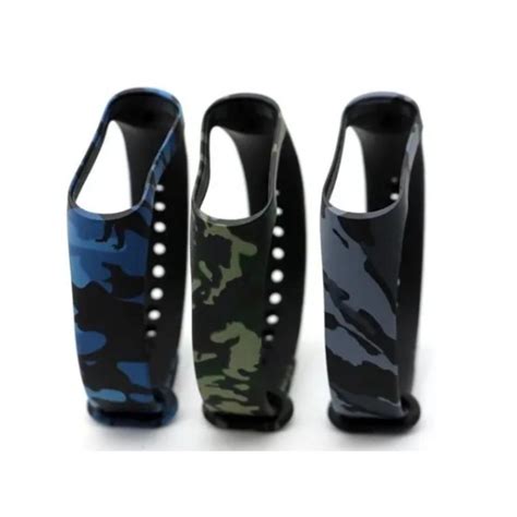 Kit Pulseiras Silicone Camuflada Corrida Mi Band Submarino