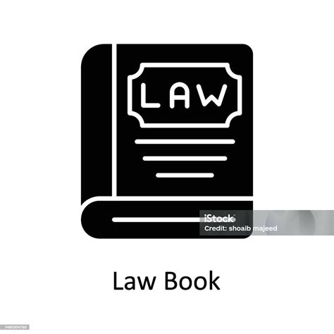 Law Book Vector Solid Icons Simple Stock Illustration Stock Stock