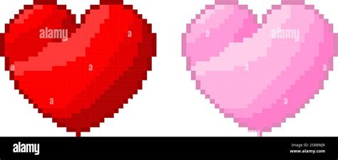 Heart pixel icon simple retro game design Stock Vector Image & Art - Alamy