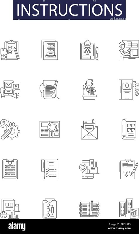 Instructions Line Vector Icons And Signs Symbol Icon Vector