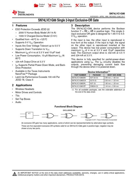 Sn 74 Lvc 1 G 86 Pdf Electrostatic Discharge Logic Gate
