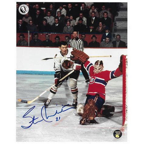Stan Mikita Deceased Autographed Chicago Blackhawks 8x10 Photo Vs
