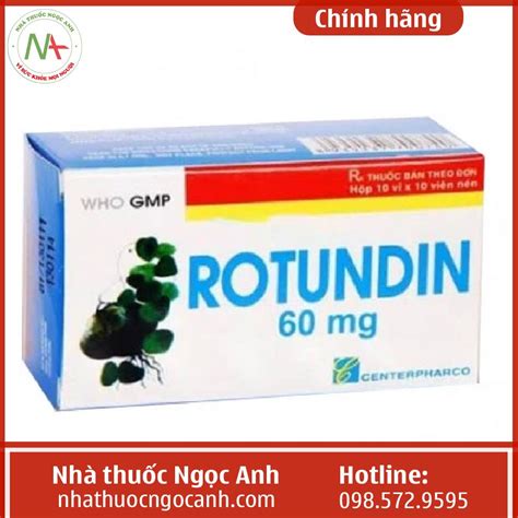 Thuốc Rotundin 60mg Donai Pharm là thuốc gì, mua ở đâu, giá bao nhiêu