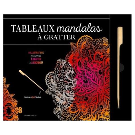 Tableaux mandalas à gratter Livre Creastore