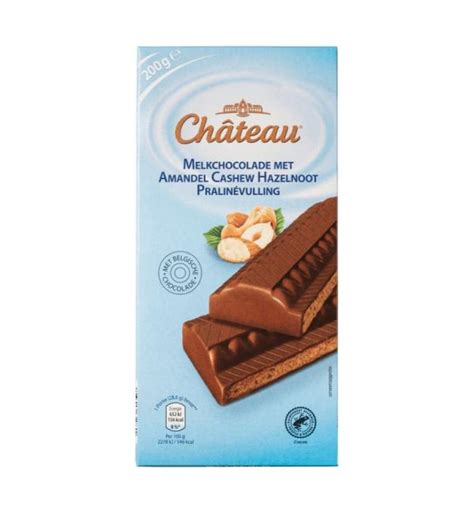 Шоколад Chateau Melkchocolade Amandel Cashew Hazelnoot Pralinevulling ...