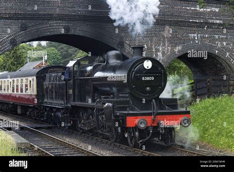 Steam Locomotive 7f 2 8 0 No 53809 Pulling A Passenger Train At