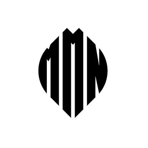 Premium Vector Mmn Circle Letter Logo Design With Circle And Ellipse