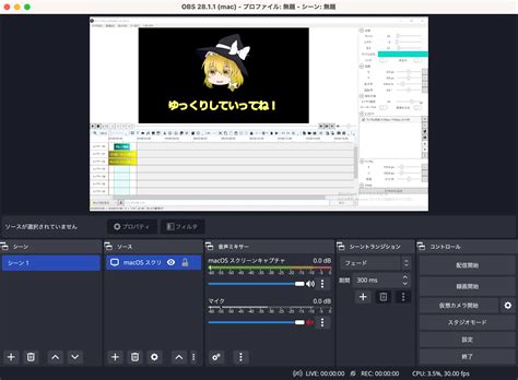 M1M2 MacOBS Studioで画面劣化なしで余白黒帯を消す方法 ゆっくり法律事務所仮