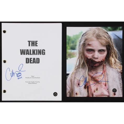Lot Of 2 Addy Miller Signed The Walking Dead Items With 8x10 Photo And Movie Script Inscribed