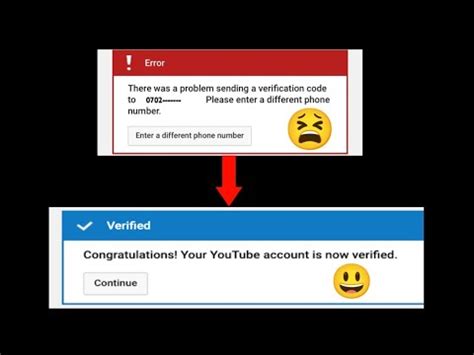 There Was A Problem Sending Verification Code Youtube Channel Number Verification Problem