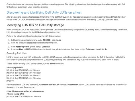 Linux Setup And Configuration Dell Unity Xt Oracle Database Best