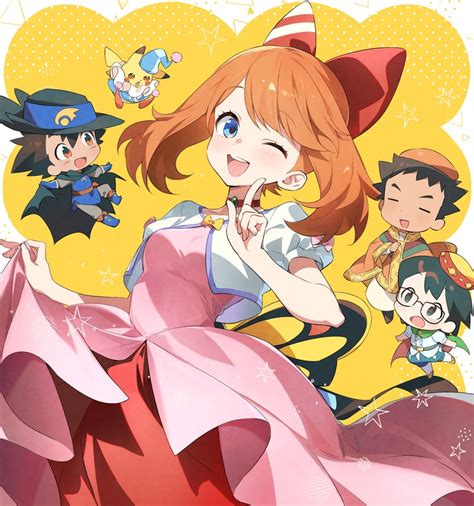Pikachu May Ash Ketchum Brock And Max Pokemon And More Drawn By Pkgllllllv Danbooru