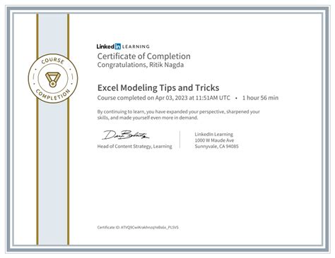 Ritik Nagda On Linkedin Certificate Of Completion