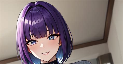 Aiイラスト レーシングスーツ☓紫髪の爆乳お姉さん③ ユーキヒロ自己紹介読んでのイラスト Pixiv