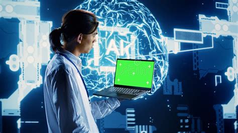 Programmer Uses Chroma Key Laptop For Ai Stock Image Image Of Complex Implement 331406205