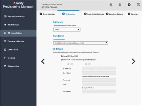 Installing A Linux Operating System LXPM Lenovo Docs