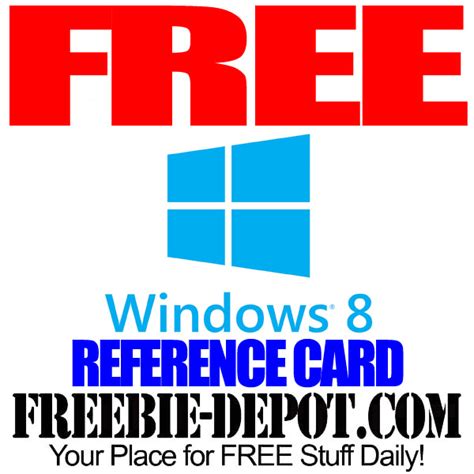 Free Microsoft Windows 8 Reference Card Freebie Depot