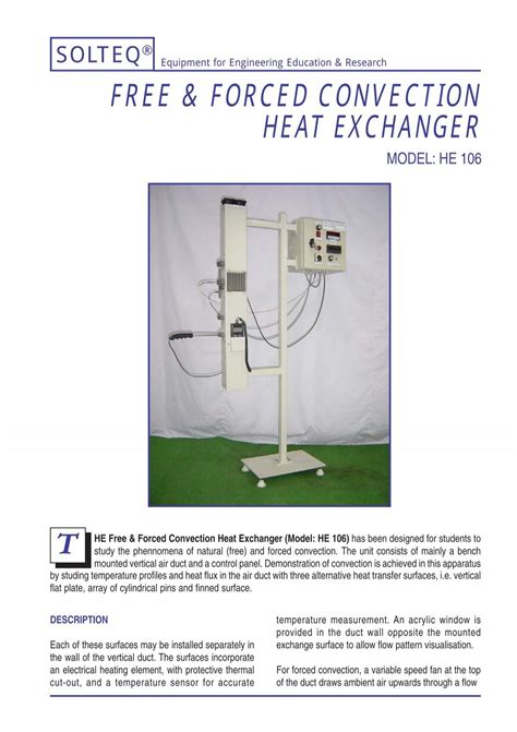 Free Forced Convection Heat Exchanger Solution Engineering