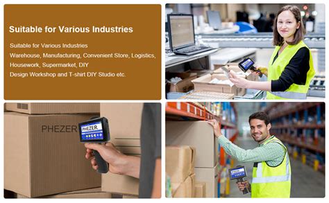 Phezer P15 Handheld Inkjet Printer For Flat Surface 05 Inch Nozzle For Qrcode Barcode