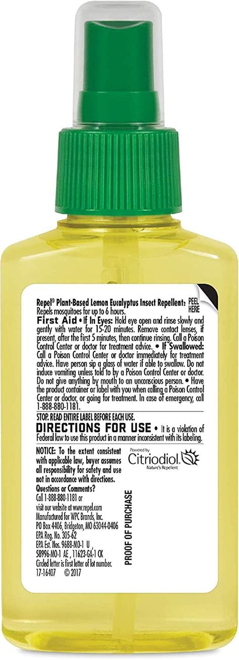 Repel Plant Based Lemon Eucalyptus Insect Repellent Mosquito Repellent