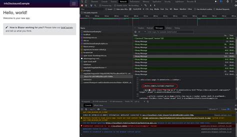 razor component parameter names and values sent to client in blazor