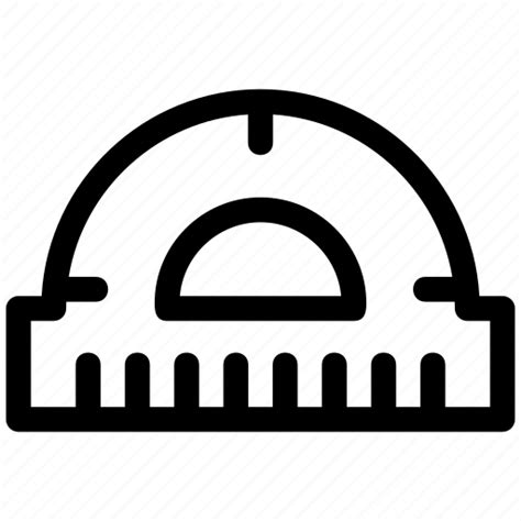 Protractor Tool Measure School Measurement Equipment Icon