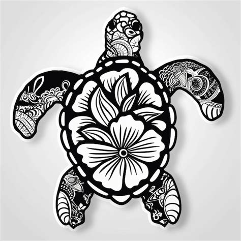 Premium Ai Image A Close Up Of A Turtle With A Flower On Its Back