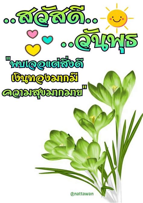 Happy Wednesday สวัสดีวันพุธ รวมภาพสวัสดี พระ ดอกไม้ ธรรมชาติ