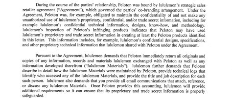 Lululemon Countersues Accusing Peloton Of Selling Knock Offs Instead