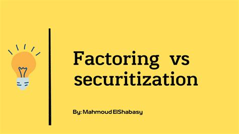 What Is The Difference Between Factoring And Securitization