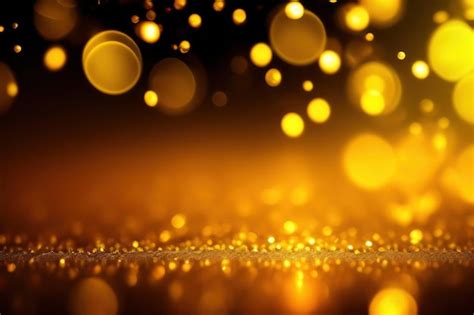 Fondo Dorado Con Efecto Bokeh Foto Premium