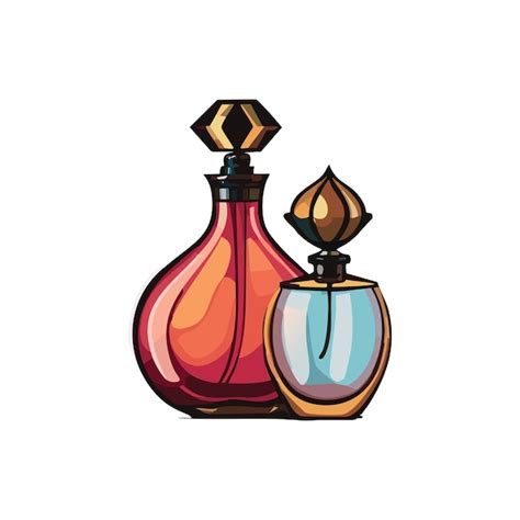 Premium Vector Perfume Bottle Glass Vial And Flask Vector Illustration